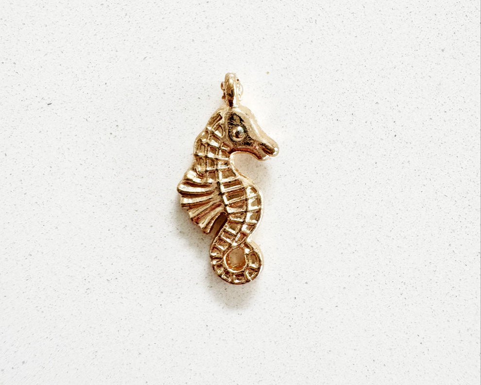 Gold Seahorse Charm – We Love Charms & Co