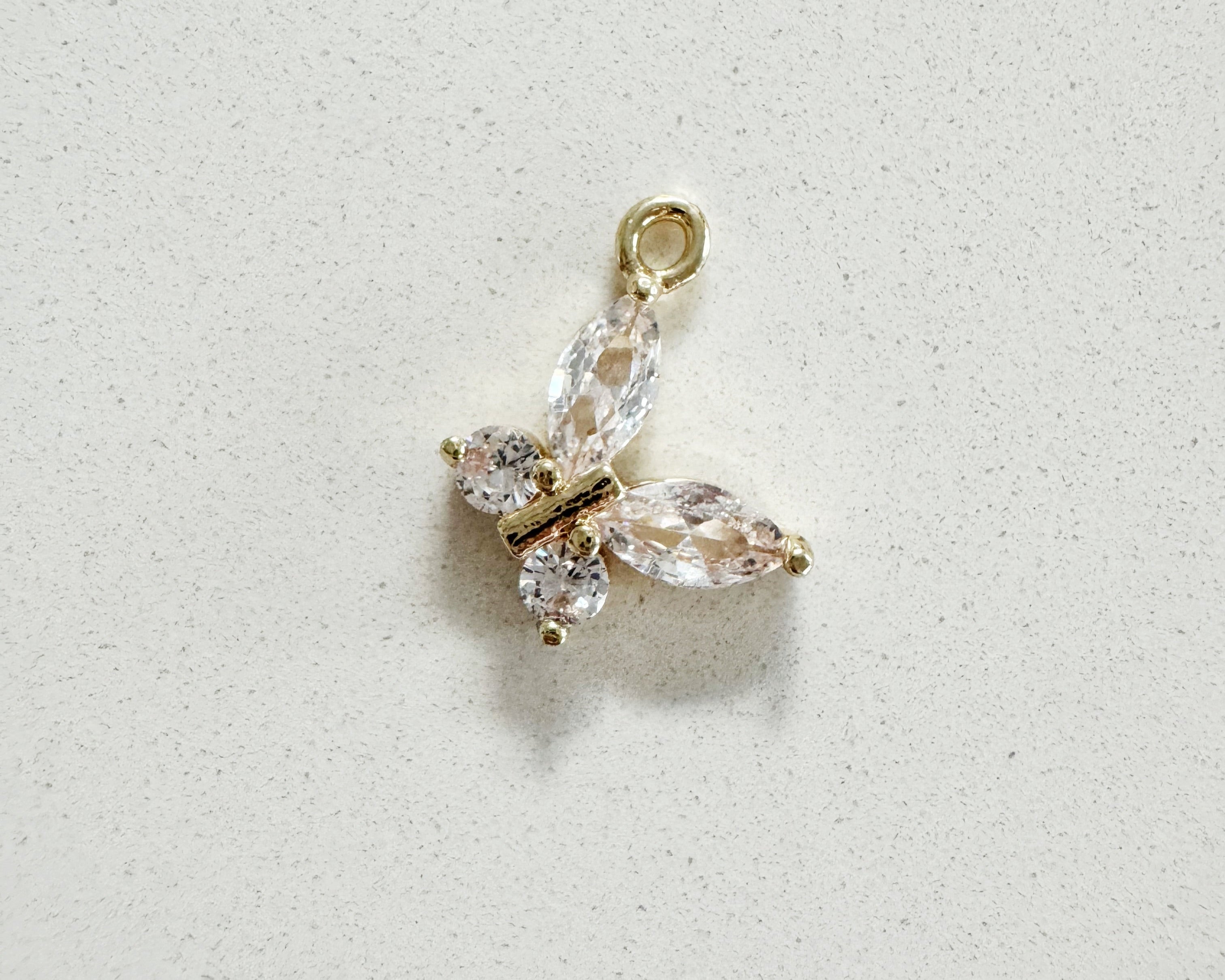 Diamonte Butterfly Charm – We Love Charms & Co
