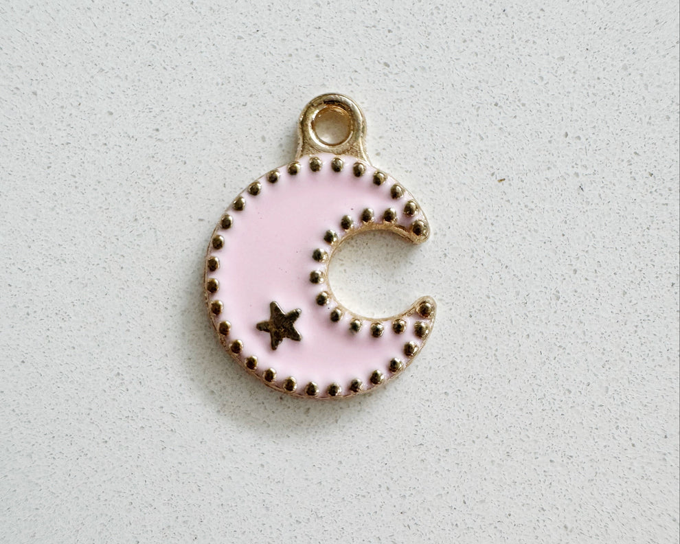 Pink Moon Charm – We Love Charms & Co
