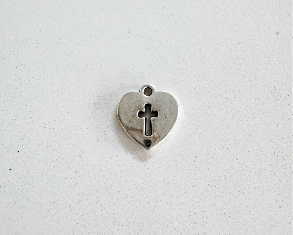Heart Cross Charm – We Love Charms & Co